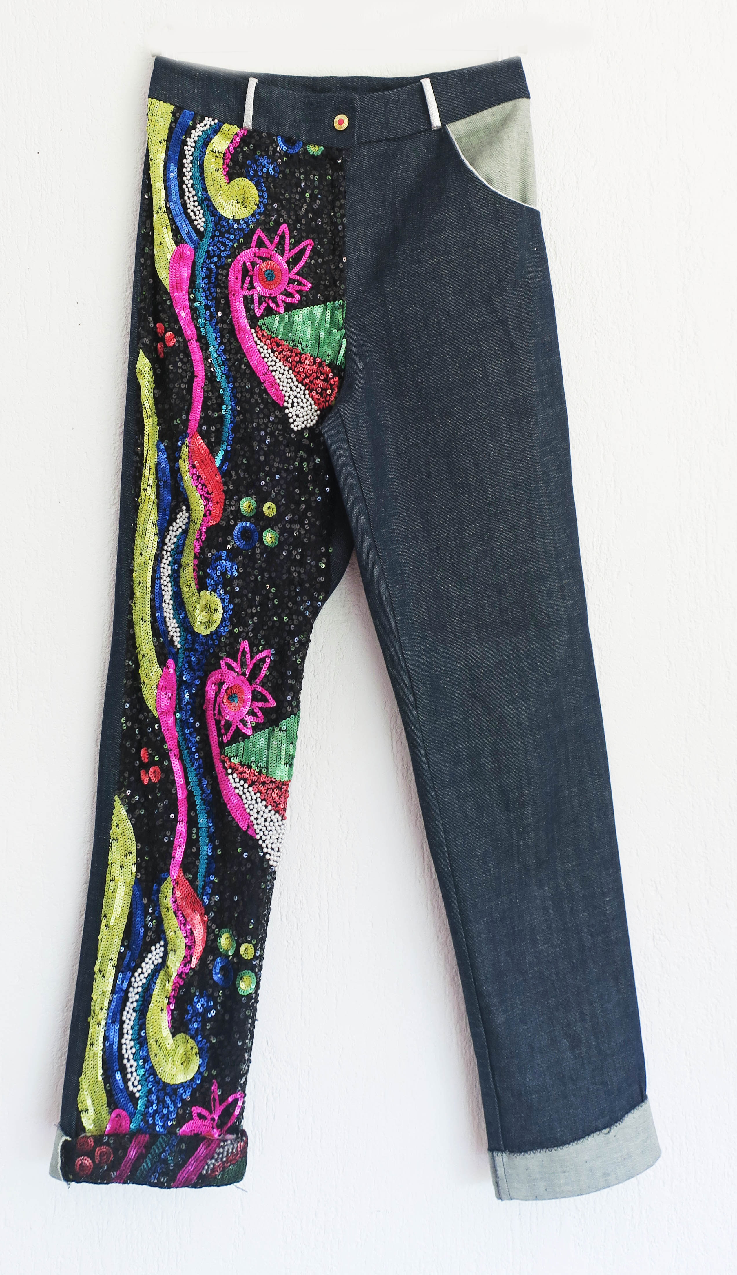 SEQUINED JEANS BLACK | Hero4Heroes